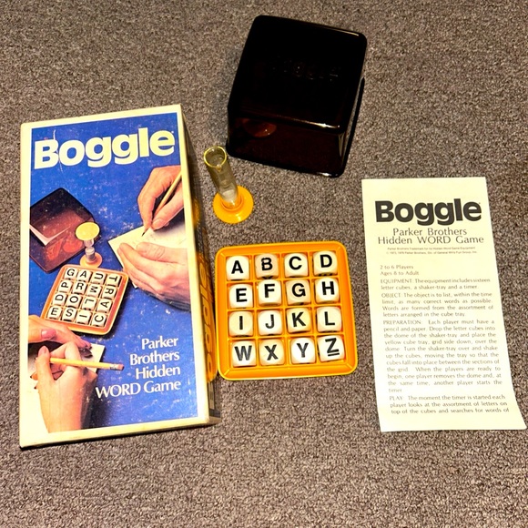 Parker Brothers | Games | Vintage 976 Boggle Hidden Word Game Parker Brothers Complete | Poshmark